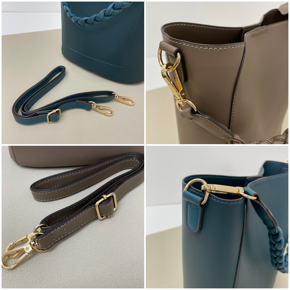 軽量合皮 三つ編みハンドル ハンドバッグ・2col ハンドバッグ Ha-chi☆ 通販 16703861｜Creema(クリーマ)