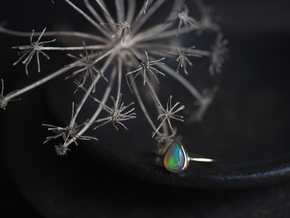 opal brass ring (uro) 指輪・リング Luciente 通販 16706785｜Creema(クリーマ)