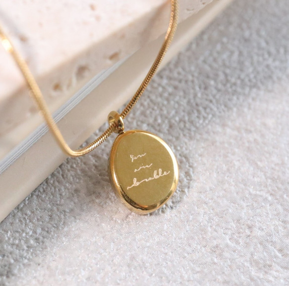 コイン オーバルコイン ネックレス 刻印 /オールステンレス 金属アレルギー対応 ネックレス・ペンダント Repisol 通販 ...