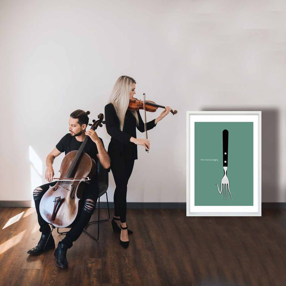 ダンシングフォーク イラスト ポスター A4 A3 A2 A1 アートポスター アート/sei/新着順検索 2096 イラスト sei 通販 ...