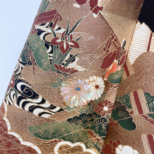 逸品 螺鈿細工 留袖 最強着映えワンピ 最高級 着物リメイク 正絹 逸品 螺鈿細工 留袖 最強着映えワンピ 最高級 着物リメイク 正絹