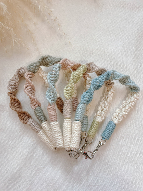 【選べる5色】スマホハンドストラップ/バイカラー/お花/マクラメ/くすみカラー/コットンロープ/スマホストラップ 携帯ストラップ ameri by okinawa 通販 16717693 ...