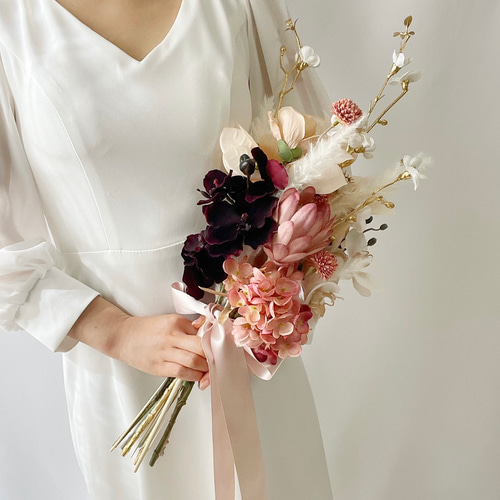 受注制作】再販!梅の花、椿 白無垢ブーケ 和装ブーケ ブーケ 受注制作】再販!梅の花、椿 白無垢ブーケ 和装ブーケ ブーケ