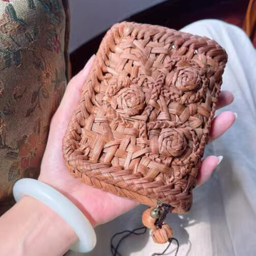 山葡萄 蔓 クラッチバッグ 財布 かご 籠 巾着 網代編み 山葡萄 山葡萄 蔓 クラッチバッグ 財布 かご 籠 巾着 網代編み 山葡萄