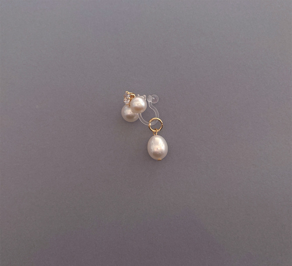 AAA淡水パール と AAAジルコニア シンプル ピアス 金属アレルギー対応 ピアス（スタッド・一粒） nagomiya 通販 ...