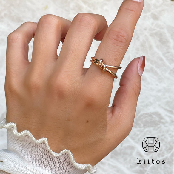 つけっばなし！OK♪金属アレルギー対応 316L サージカルステンレス 結び目 ノット リング 指輪 指輪・リング kiitos★金属アレルギー対応アクセ 通販 16752998｜Creema ...