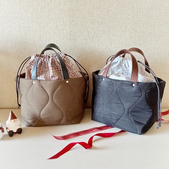 カスタムで作る！キルティング×リバティトート巾着袋付 トートバッグ Amadoc アマドク 通販 16758576｜Creema(クリーマ)