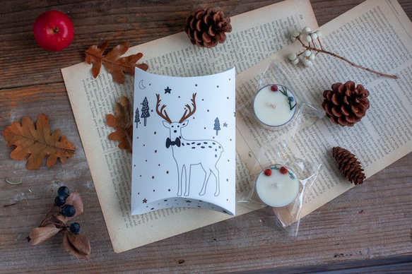 ★Xmas柄ボックス入り★ ティーライトアロマソイキャンドル 2個セット キャンドル・キャンドルホルダー sou 通販 16765941｜Creema(クリーマ)