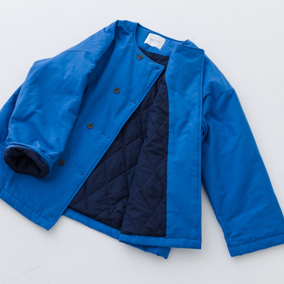 中綿ノーカラーコート コート kermu 通販 16766335｜Creema(クリーマ)