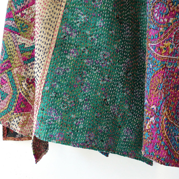 【SALE】アンティーク カンタ刺し子 パッチワークスカート フレアスカート holy fruit★12/20～お休み 通販 16774024 ...