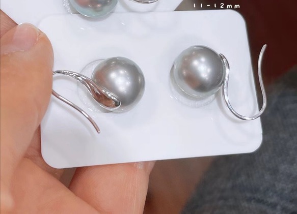 【高級】黒蝶真珠 ハイヒールピアス11-12mm k18 ピアス（フック・チェーン） パール大好き(購入前にコメント) 通販 16796145｜Creema(クリーマ)