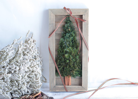【Creema限定クリスマス2025】ジャンクウッドフレームのフレッシュグリーンツリー＊デコレーション済タイプ＊プリザ クリスマスツリー atelier de *kore 通販 ...