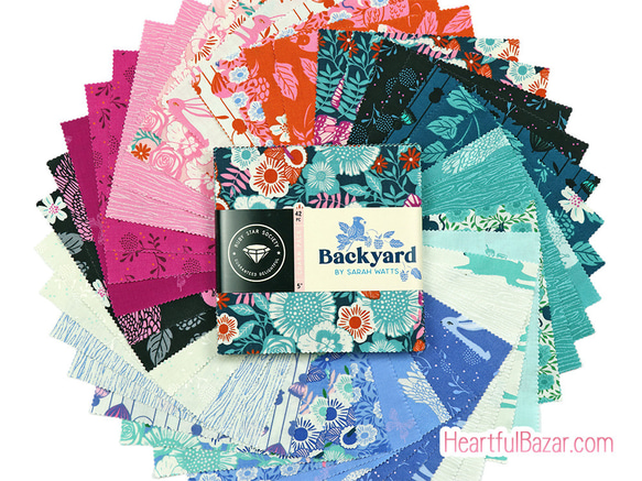 USAコットン RUBY STAR SOCIETY charmpack 42枚セット Backyard 生地 ハートフルバザール 通販 ...
