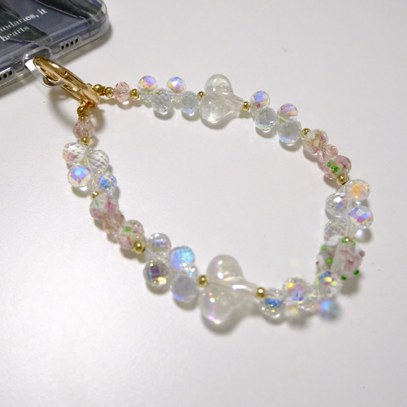 新作 【a202】クリスタルフラワー×透明【子供大人兼用☆スマホショルダー】全機種対応/多用途ハンドストラップ ネックストラップ Coco’s shop 通販 16805568｜Creema ...