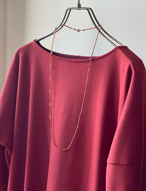 【数量限定】ヴィンテージドロップビーズとバイカラーのロングネックレス gold × brown ネックレス・ペンダント Ichi-ring（いちりん） 通販 16810966｜Creema(クリーマ)