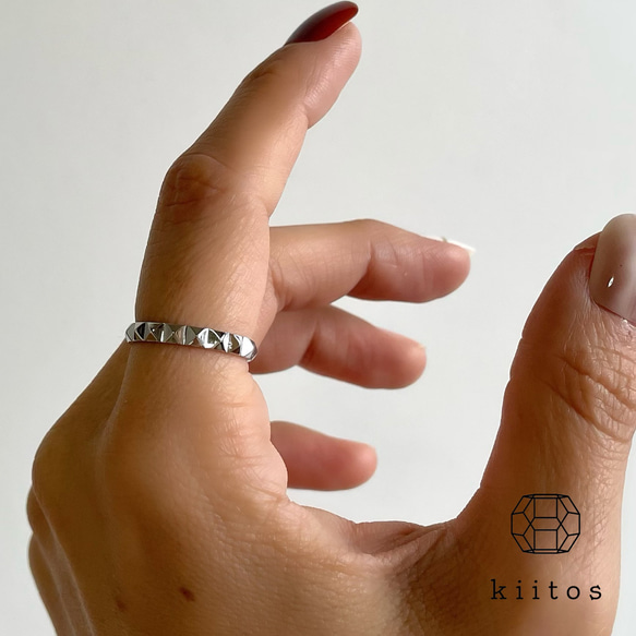 つけっばなし！OK♪金属アレルギー対応 316L サージカルステンレス 輝く スタッズ リング 指輪 指輪・リング kiitos★金属アレルギー対応アクセ 通販 16829625｜Creema ...