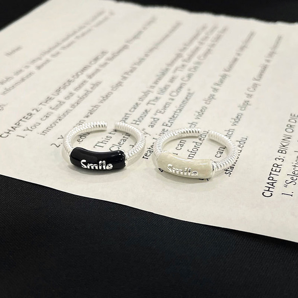 シルバー925 細め スタイリッシュ smile リング 指輪 silver925 フリーサイズ 指輪・リング koiki_ac 通販 16833232｜Creema(クリーマ)