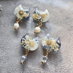 おめかしCat コバルトブルー B ピアス（スタッド・一粒） anCler アンクレル 通販｜Creema(クリーマ)