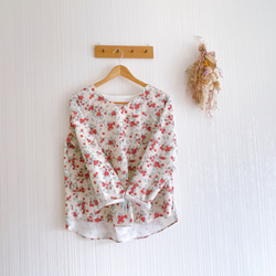 Vネックブラウス Country berr／レッド 抗菌防臭 ブラウス infinity 通販 16837936｜Creema(クリーマ)