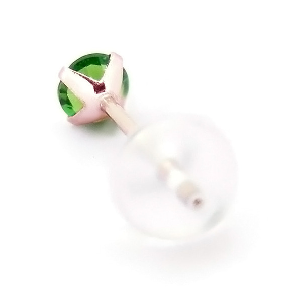 K10 ピンクゴールド製 クロムダイオプサイト スタッド ピアス 両耳用 3mm 定番4本爪ピアス K10PG ピアス（スタッド・一粒） Rui Gallery 通販 16839901 ...