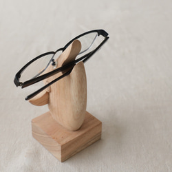⁑無塗装 天然無垢ウッド メガネスタンド 髭 ひげ マスタッシュ 眼鏡 インテリア ペア W73A その他インテリア雑貨 anvai／2025 ...