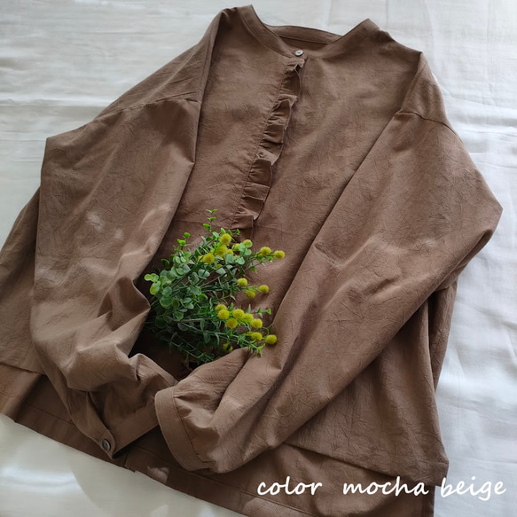 再販!!フロントフリルブラウス フリーサイズ 全17色から選べます ブラウス kurumi no mori* 通販 16859480｜Creema(クリーマ)