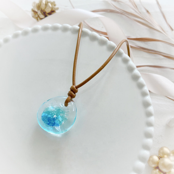 石垣島より とろり革紐 2311-3 ネックレス・ペンダント 石垣島の海色ｱｸｾｻﾘｰ『yururu』 通販 16877444｜Creema(クリーマ)