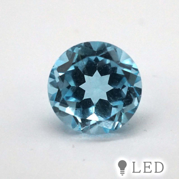 スカイブルートパーズ ラウンド 8mm 約2.68ct 天然石 あまちどり 通販｜Creema(クリーマ) 16877912