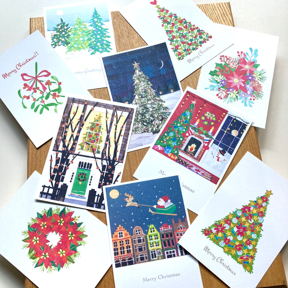 クリスマスポストカード10枚セット ポストカード tomocollage 通販｜Creema(クリーマ) 16886484