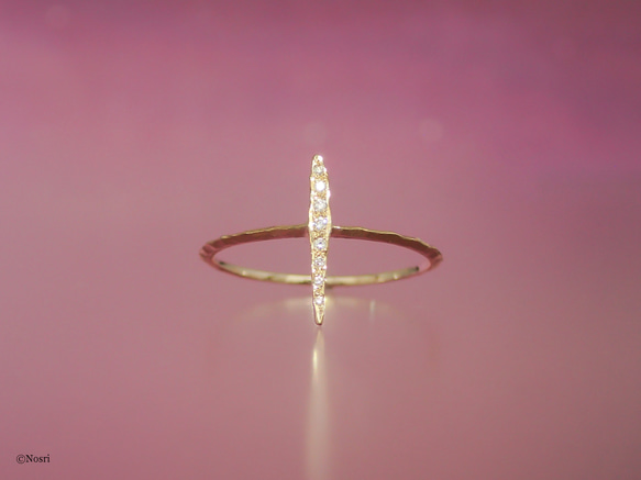 ピッコリーノ ロッド リング（K10 ダイヤモンド） Creema限定 指輪・リング Nosri〔ノスリ〕 通販 16887894｜Creema(クリーマ)