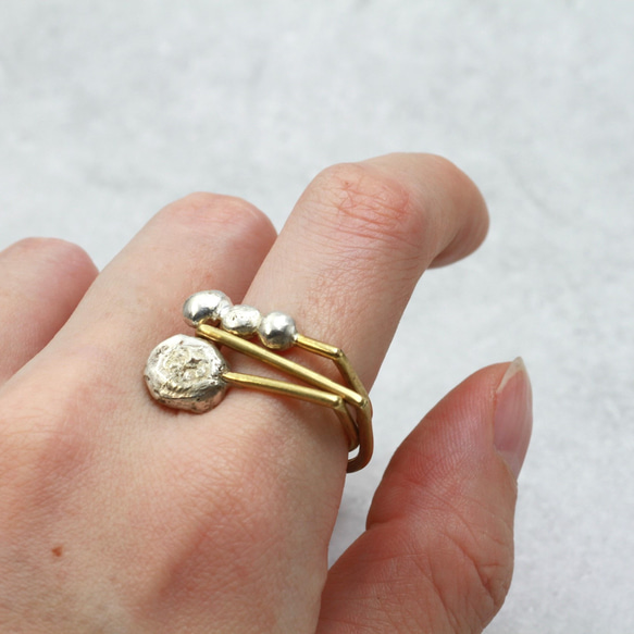 3点set 40700→28490 raindrops Ring + puddle Ring + Uring 真鍮／SV 指輪・リング NEI ...