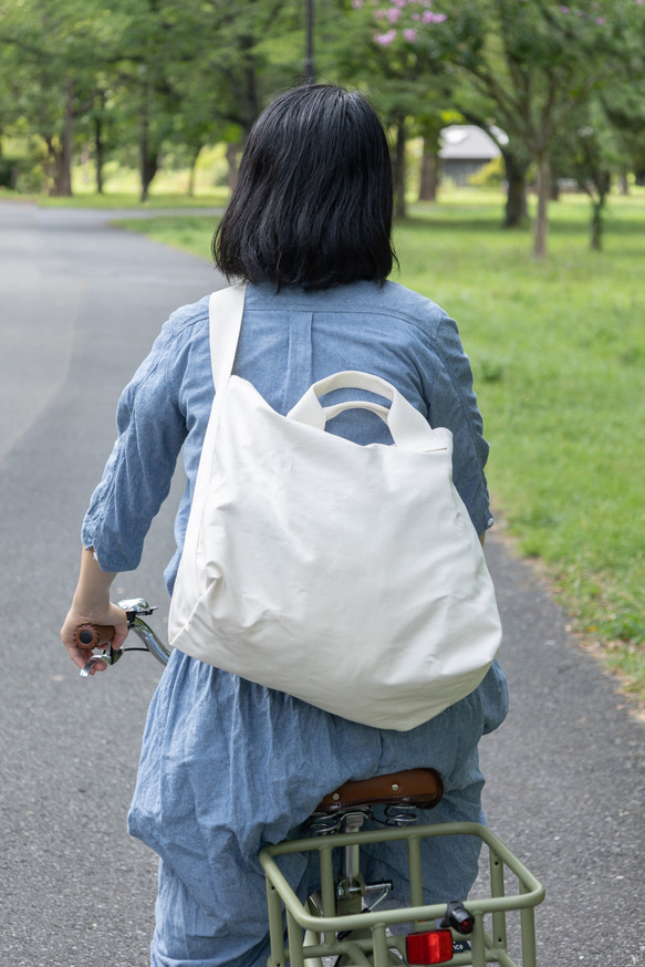 【ぺぱー様オーダー品】丸洗いできる帆布エコバッグ【生成り】 エコバッグ・サブバッグ satoka 通販 16911327｜Creema(クリーマ)