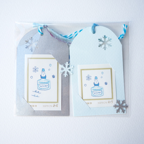 ※Little ink snowman タグ付きセット メッセージカード armeria 通販｜Creema(クリーマ)