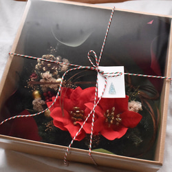 【Creema限定】ポインセチアのクリスマスリース ラッピング プレゼント リース 花と生活ivory 通販 16915697｜Creema(クリーマ)