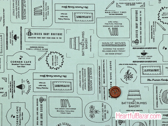 USAコットン(110×50) moda MAIN STREET ザ・ショップ スカイ 生地 ハートフルバザール 通販 16920910 ...