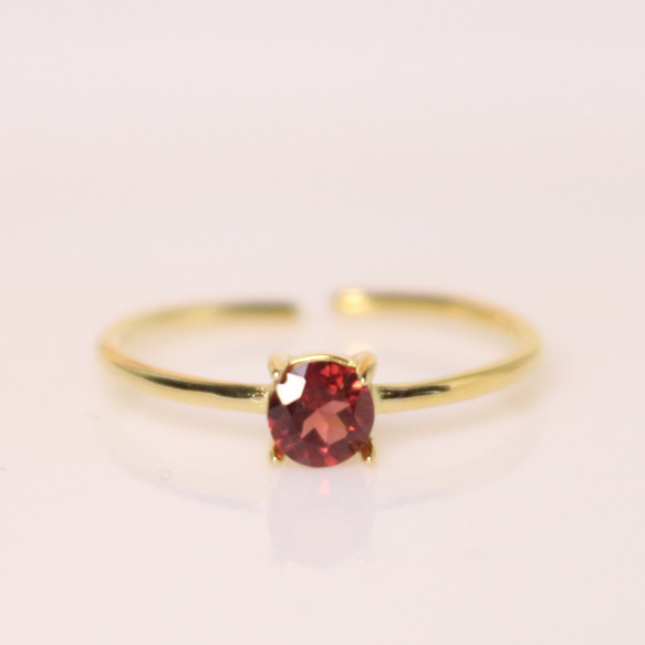 S925製 18KGP ピンクガーネット 4mm 天然石 指輪 指輪・リング Shain 通販 16925418｜Creema(クリーマ)