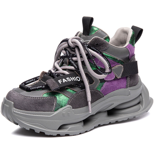 レディース·快適厚底スニーカー·軽くてさっと履ける·ゆったり幅広·サイズ調整無料 2カラー 20-1138 スニーカー Dad Shoes 通販｜Creema(クリーマ) 16926939