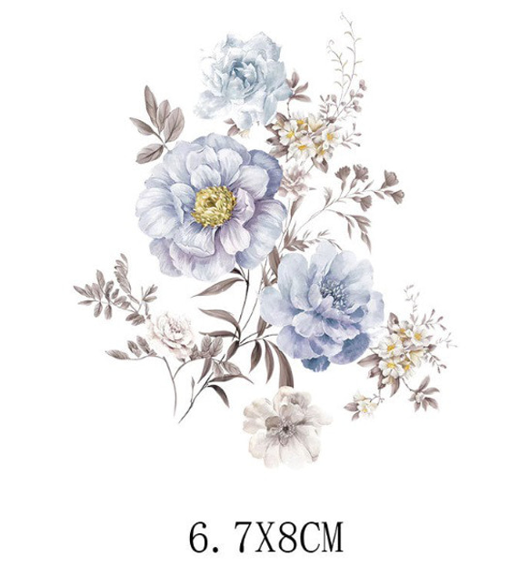 フラワー アイロンプリント 6.7cm*8cm ワッペン・アップリケ noppy1 通販 16942555｜Creema(クリーマ)