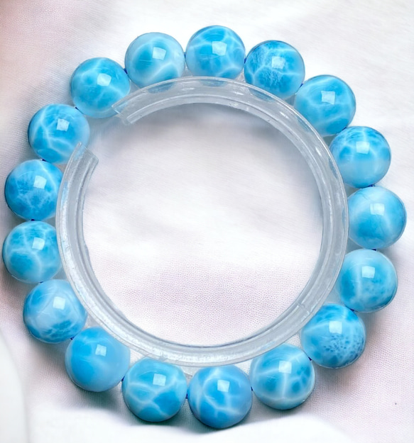 極品質ラリマー[xNdM]愛と平和 12.3mm ドミニカ共和国産 ブレスレット 陰陽師 通販｜Creema(クリーマ) 16951328