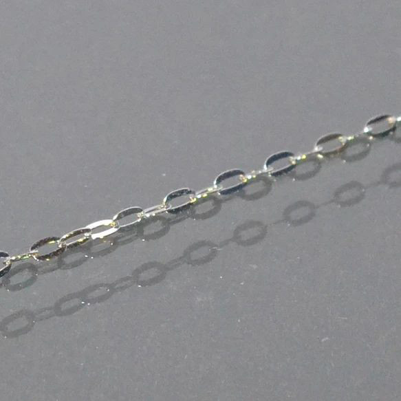 平あずき14金ネックレスチェーン ホワイトゴールド【K14WG】レディース 幅1.0mm 長さ40cm ネックレス・ペンダント ネックレスチェーン専門店【Swell】 通販 16954922 ...