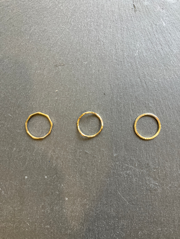 真鍮ring3種セット 指輪・リング departures design 通販｜Creema(クリーマ) 16956409