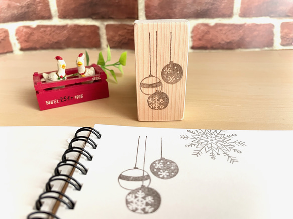 クリスマス☆オーナメントきらきらスタンプ 消しゴムはんこ(N101) はんこ・スタンプ ばななかふぇ 通販 16963796｜Creema(クリーマ)