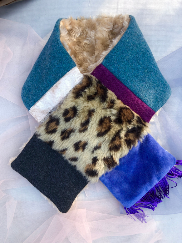 3way patchwork muffler panther 子供服 TETöRiE 通販 16965788｜Creema(クリーマ)