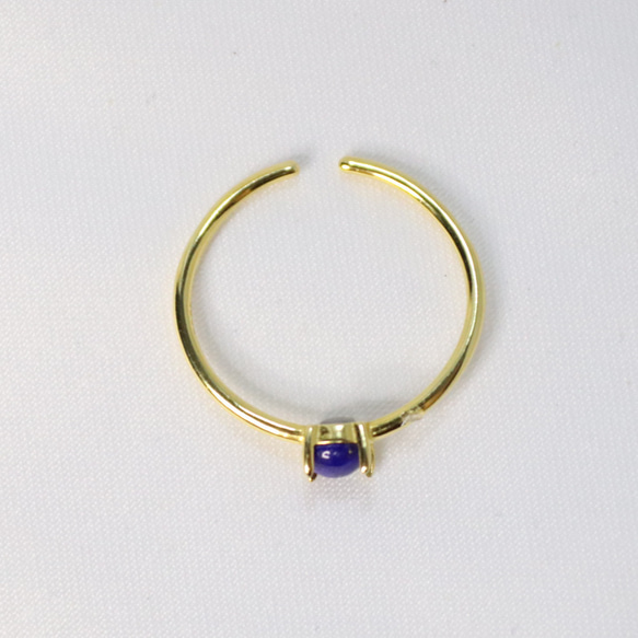 S925製 18KGP ラピスラズリ 4mm 丸 天然石 指輪 指輪・リング Shain 通販 16969843｜Creema(クリーマ)