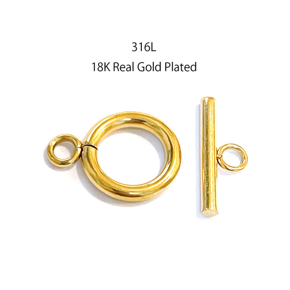 ess72【4セット入り】18KGP 線径約2mm 円形約12mm スティック約16mm留め金具 Toggle Set 金具・チェーン DIYBEJEWEL営業時間外対応不可 通販 ...