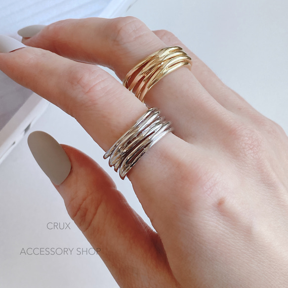 [sv925]R40 nuance ring 新作2024 ゴールド シルバー 指輪・リング CRUX 通販 16971837｜Creema(クリーマ)