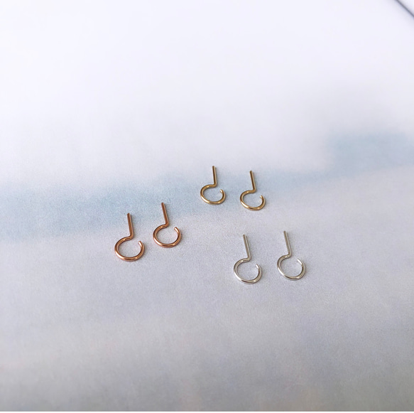 ミニミニ 6㎜ 【14kgf silver925】シンプルミニキャッチレス キャッチなしフープピアス ピアス（フープ） La Brillante 通販 16973298｜Creema(クリーマ)