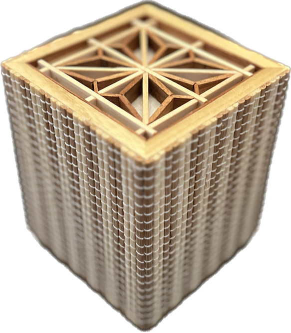 Rectangle Prisms Bamboo Lamp With Kumiko - Small スタンドライト・テーブルランプ Nuri ...