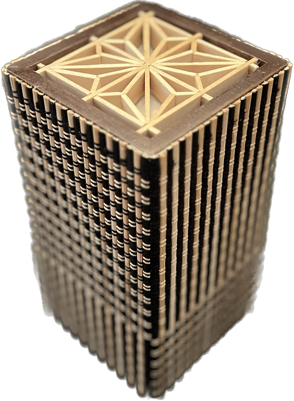 Rectangle Prisms Bamboo Lamp With Kumiko - Medium スタンドライト・テーブルランプ Nuri ...