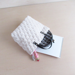 リニューアル 選べるオーダー！兵庫県産本革柔らかい持ち手＆秋冬poko mokoボア～コロンッ ミニトートバッグ トートバッグ emily ...